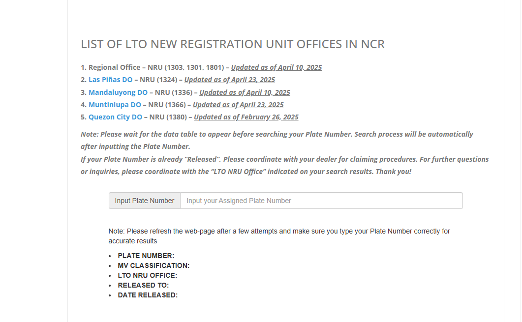 How to Check LTO Plate Number Availability (2025)